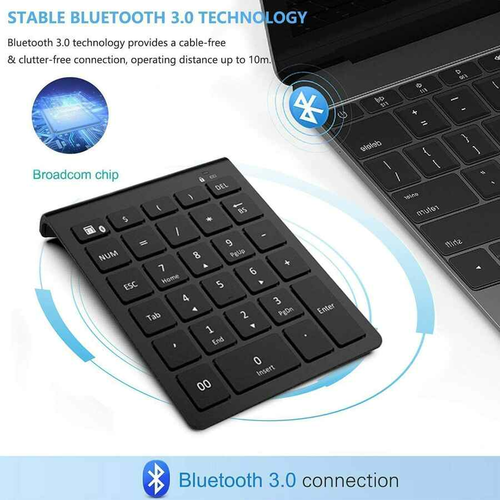 Bezprzewodowa klawiatura numeryczna 28-klawiszowa Bluetooth BT302