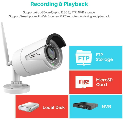 Kamera monitoringu IP Cooau CA-002 1080P FHD WiFi biały
