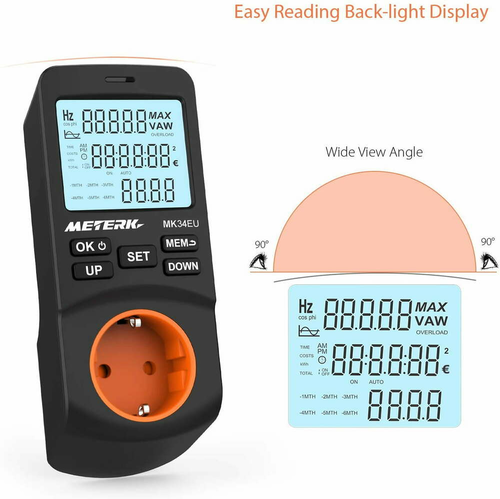 Miernik zużycia energii elektrycznej Meterk MK34EU 230V