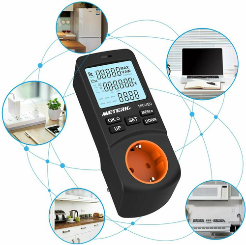 Miernik zużycia energii elektrycznej Meterk MK34EU 230V