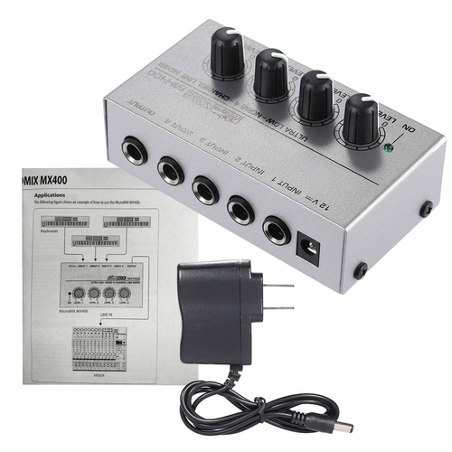 Mikser audio 4-kanałowy N-AUDIO MX400 MICROMIX