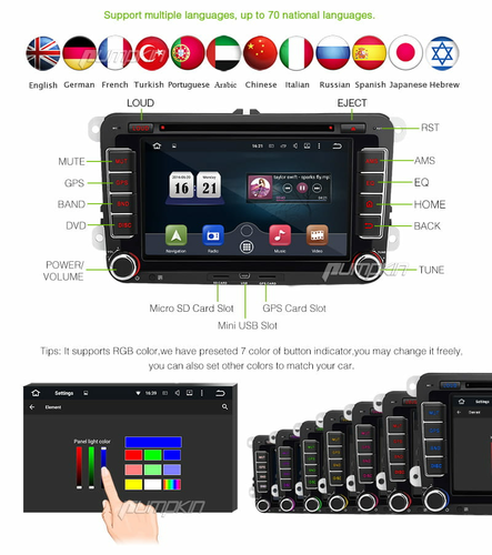 Radio nawigacja 2din GPS USB SD Android 5.1 VW