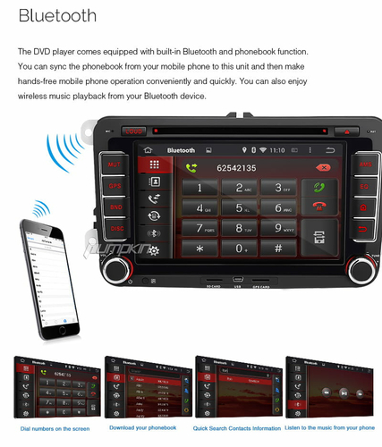 Radio nawigacja 2din GPS USB SD Android 5.1 VW