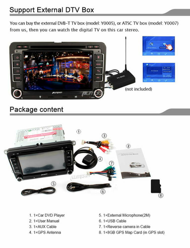 Radio nawigacja VW Passat 2din GPS USB SD ekran dotykowy
