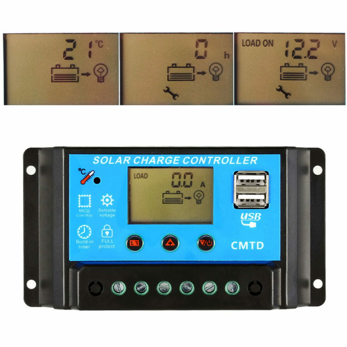 Regulator ładowania słonecznego solarny Anself 10A 12V/24V PWM